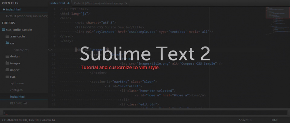 【追記】【寄せあつめ】今さらだけどSublime Text 2の基本とカスタマイズ【&Vim化】【4日目】 | DevelopersIO