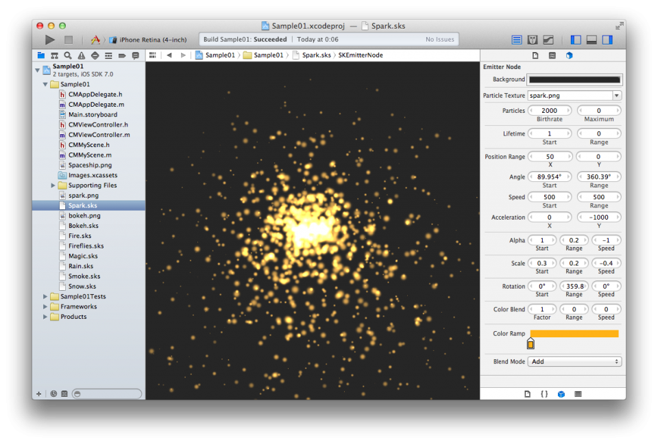 [iOS 7] Sprite Kit のパーティクルを使ってみた | DevelopersIO