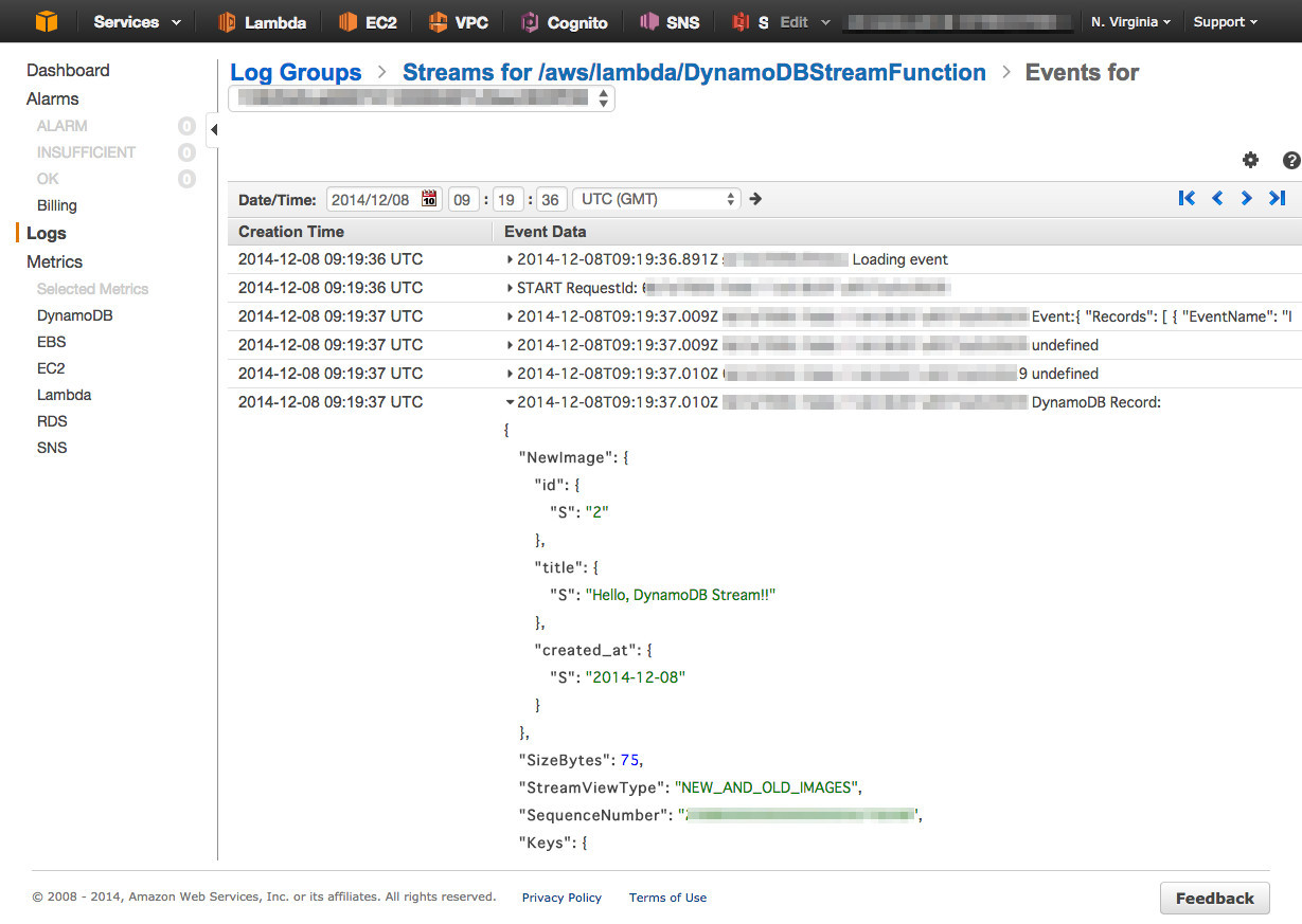 AWS Lambda と Amazon DynamoDB Streams を連係する | DevelopersIO