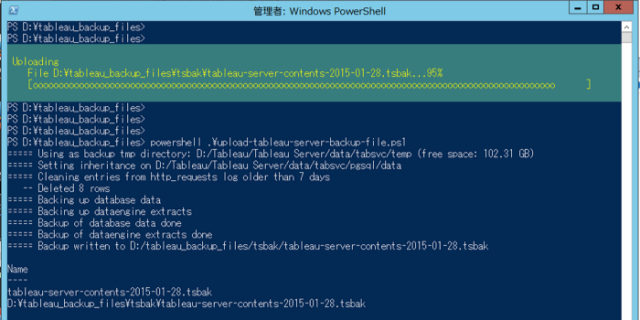PowerShellスクリプトサンプル(Tableau ServerのバックアップファイルをS3にアップロード) | DevelopersIO
