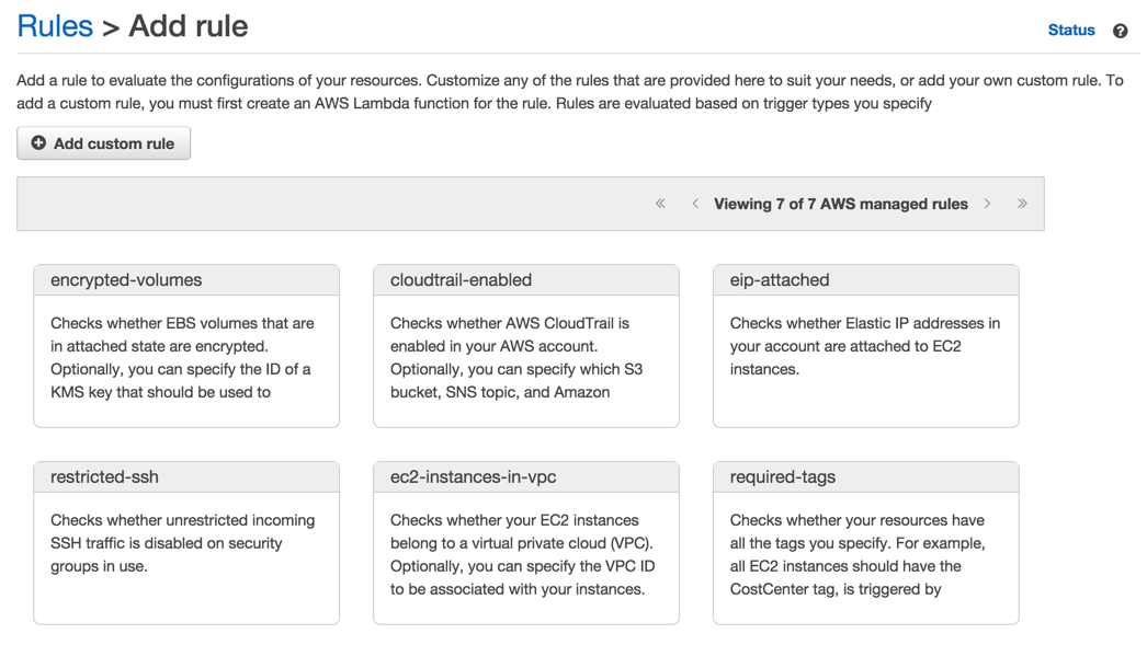 AWS Config Rulesのマネージドルールを試してみた。 #reinvent | DevelopersIO