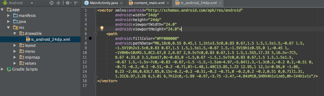 [Android] Android Studio 1.4 でSVGファイルを簡単に利用する | DevelopersIO