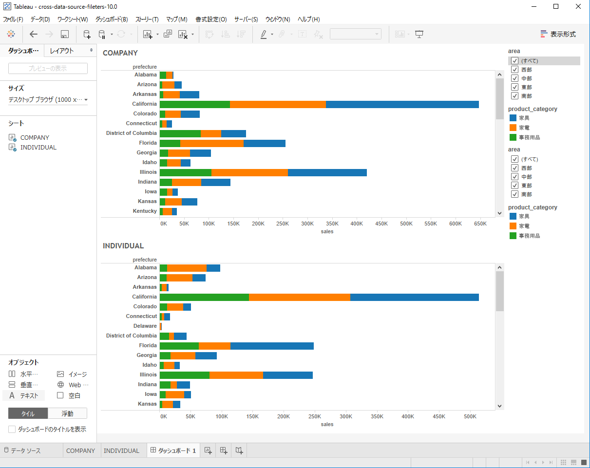 Tableau 10 新機能 : クロスデータソースフィルター #tableau | DevelopersIO