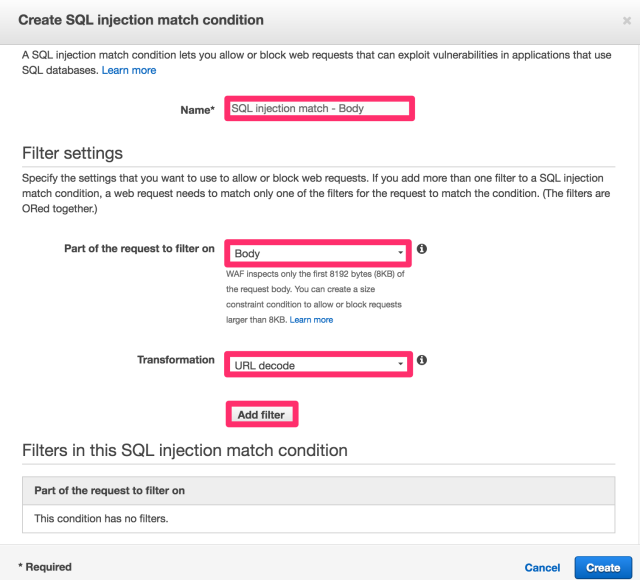 AWS WAFでSQLインジェクションをブロックしてみた | DevelopersIO