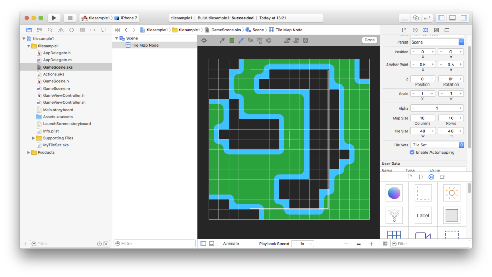 [iOS 10] SpriteKit の Tile Map をさわってみた #2 | DevelopersIO
