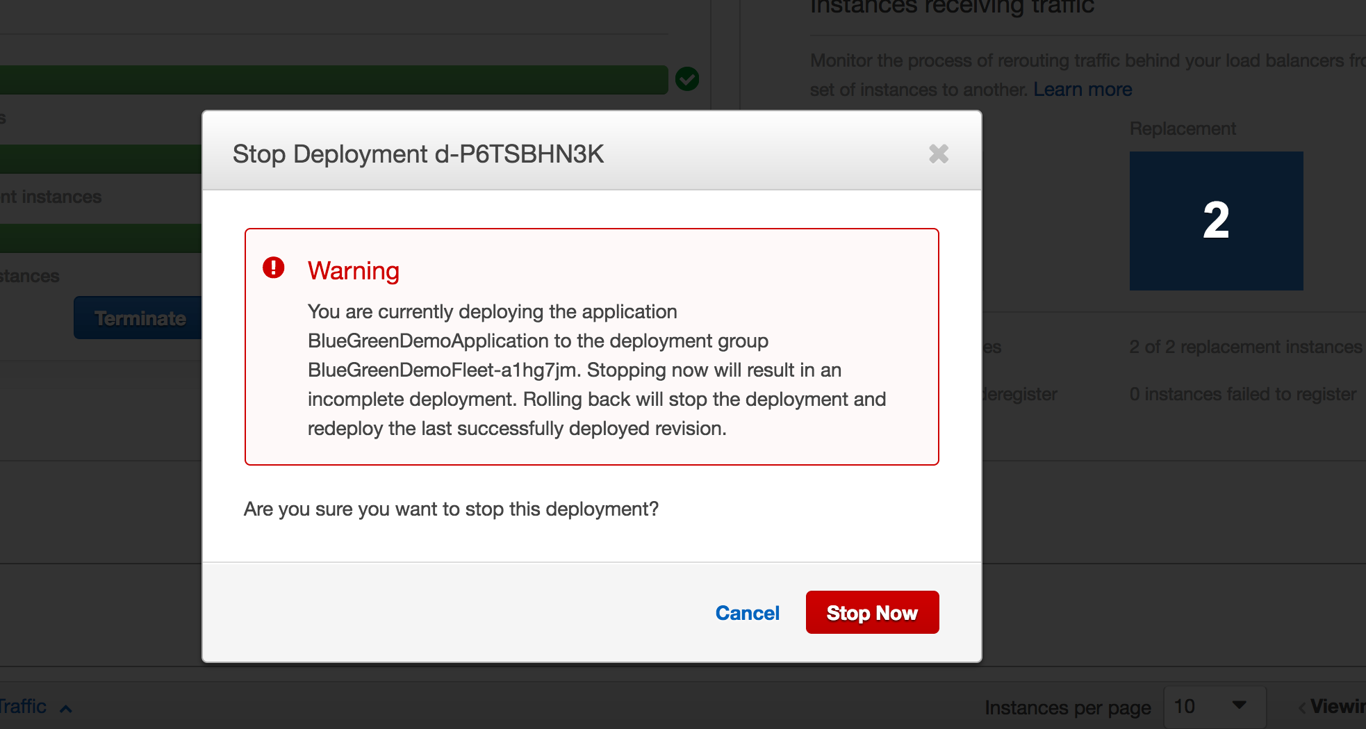 CodeDeploy の Blue/Green デプロイでロールバックを実行する | DevelopersIO