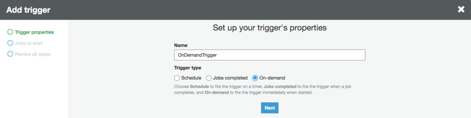 AWS Glue 実践入門：Triggerを使ってスケジュールやJob完了イベントでJobを実行する | DevelopersIO