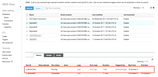 AWS Glue 実践入門：Triggerを使ってスケジュールやJob完了イベントでJobを実行する | DevelopersIO