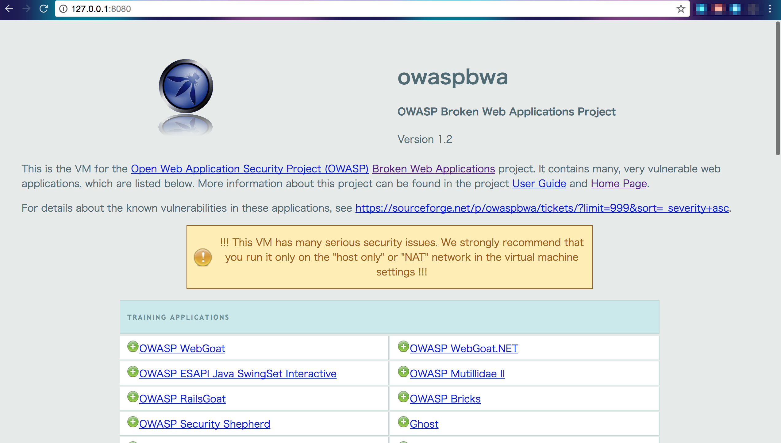 OWASP Broken Web Applications Project(BWA)をVagrantで立ち上げる | DevelopersIO