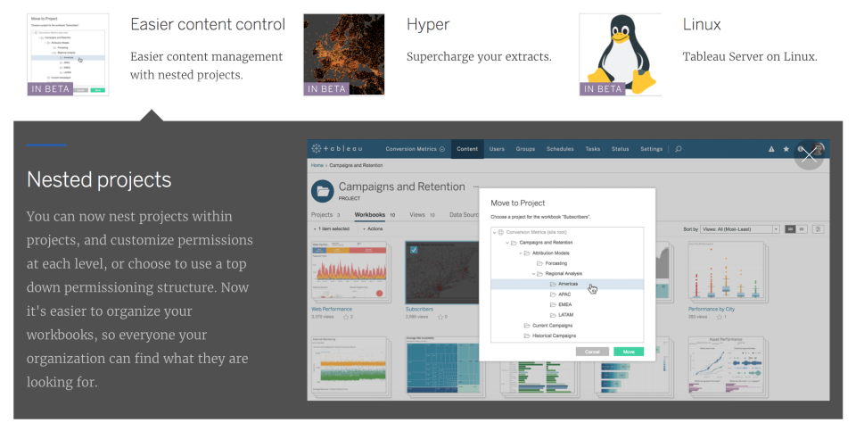 Tableau 10.5新機能：Tableau Serverで「プロジェクトの階層構造」が出来るようになりました #tableau ...