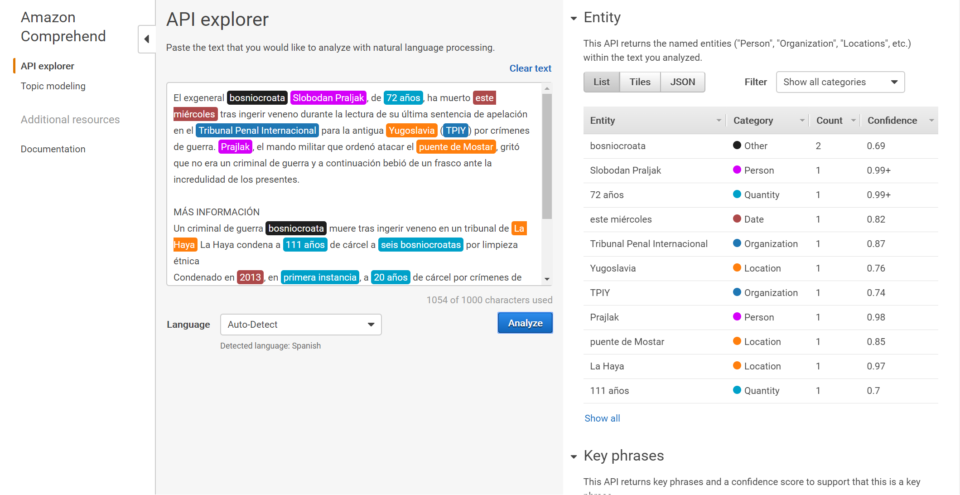 Amazon Comprehendでサクッと自然言語処理をやってみる #Comprehend #reInvent | DevelopersIO