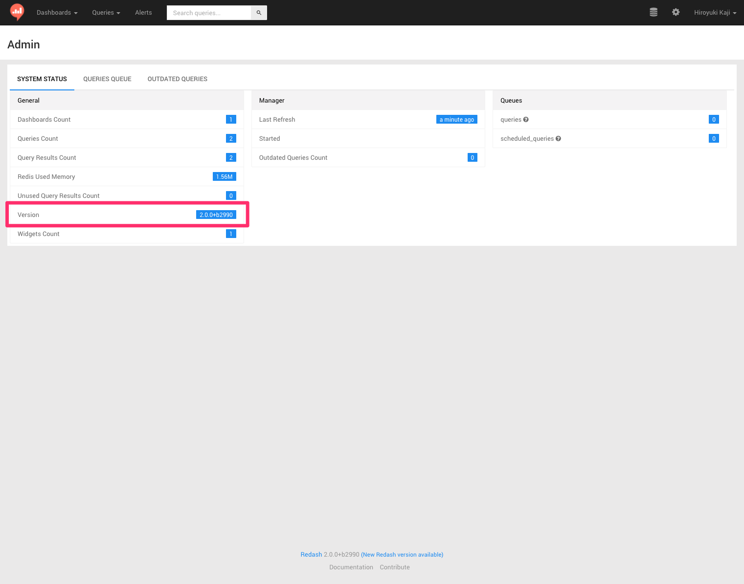 redash(re:dash)のアップグレードしてみた | DevelopersIO