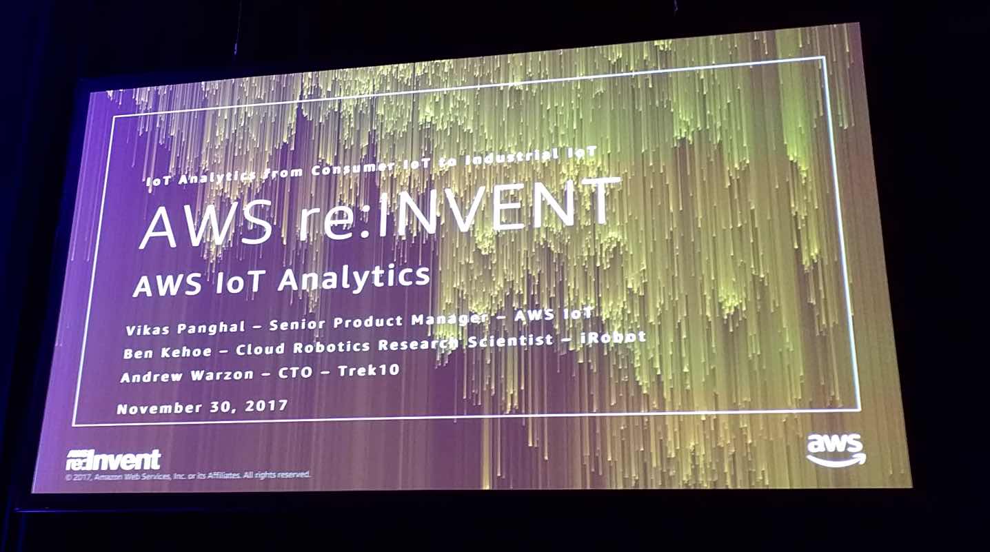 【レポート】AWS IoT Analytics #reinvent #IOT211 | DevelopersIO
