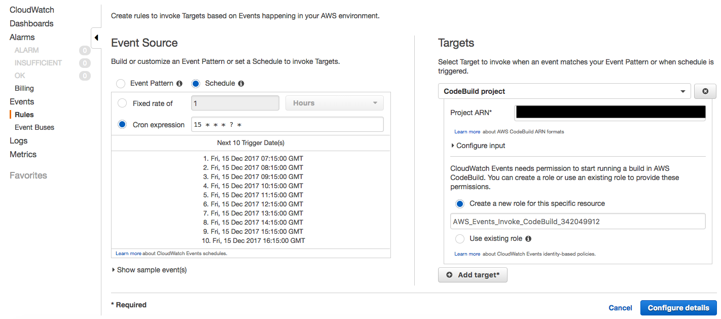 CloudWatch EventsのターゲットにCodeBuildのプロジェクトを指定できるようになりました | DevelopersIO