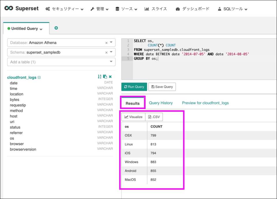 Apache SupersetでAmazon Athenaのクエリ結果をビジュアライズする | DevelopersIO
