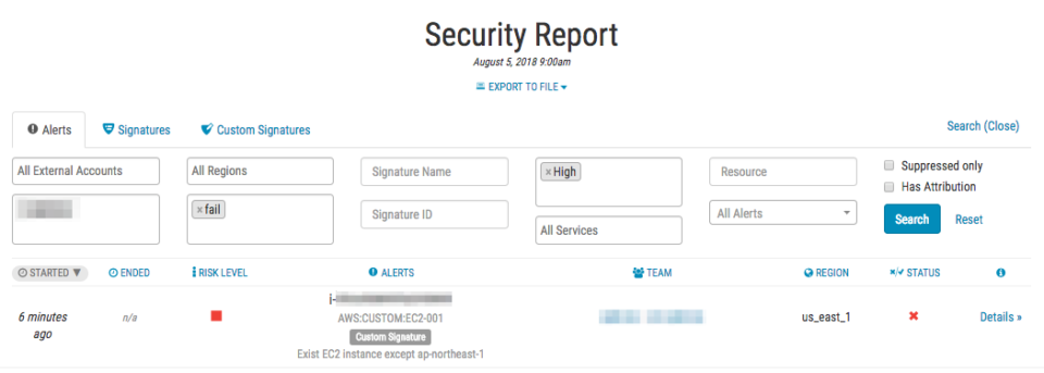 Evident.ioでカスタムシグネチャを使って東京リージョン以外でのEC2インスタンス作成をチェックしてみた | DevelopersIO