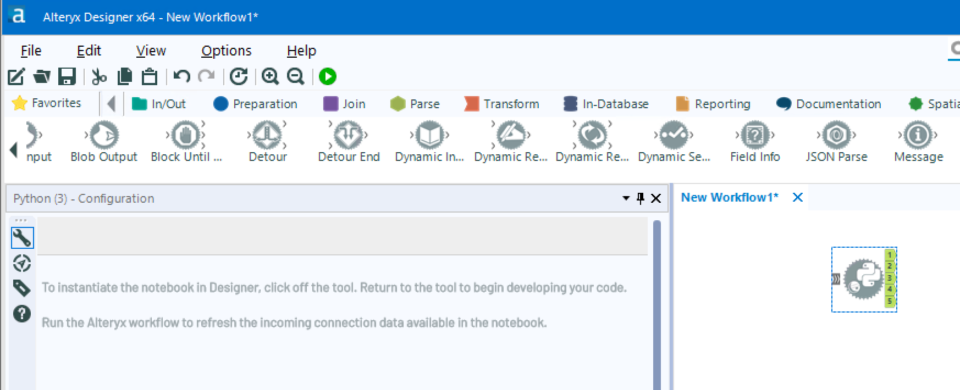 Alteryx 20183 新機能：「python Tool With Jupyter Notebook」でpythonコードを