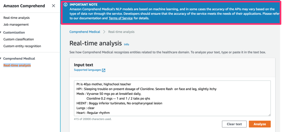 【新機能】Amazon Comprehend Medicalがリリースされました！ #reinvent | DevelopersIO