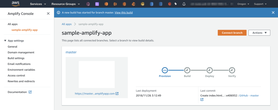 新サービス「AWS Amplify Console」登場！簡単3ステップでWebアプリのCI/CD環境を構築！ #reinvent | DevelopersIO
