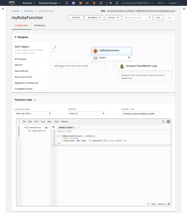 AWS LambdaのRuby Runtimeを使ってみた #reinvent | DevelopersIO