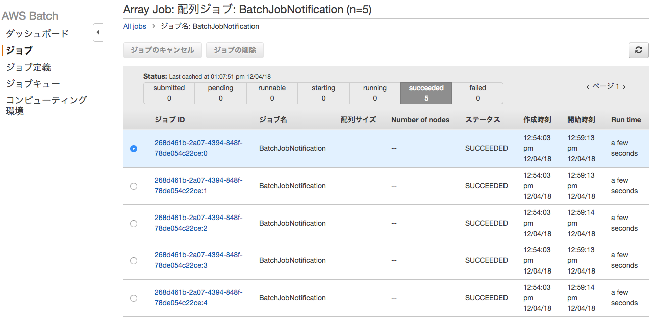 Step Functionsからaws Batchの配列ジョブを実行してみる パラメータの渡し方 Reinvent Developersio