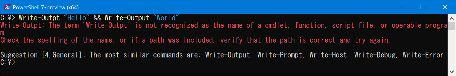 PowerShell 7 からPipeline Chain Operators(&& と ||)が使える様になります | DevelopersIO