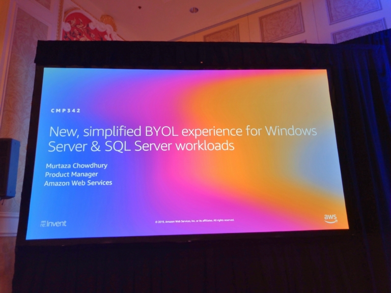 [レポート] Windows ServerおよびSQL Serverワークロード向けの新しく簡素化されたBYOLエクスペリエンス #CMP342 #reinvent | DevelopersIO