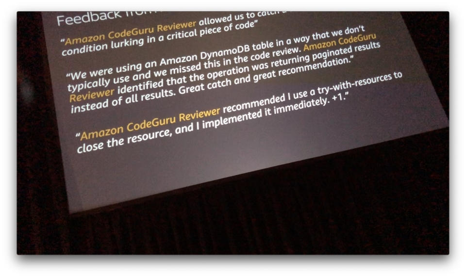 [レポート]Amazon CodeGuruの概要： 自動コードレビュー＆アプリケーションパフォーマンスのリコメンデーション #DOP211 #reinvent | DevelopersIO
