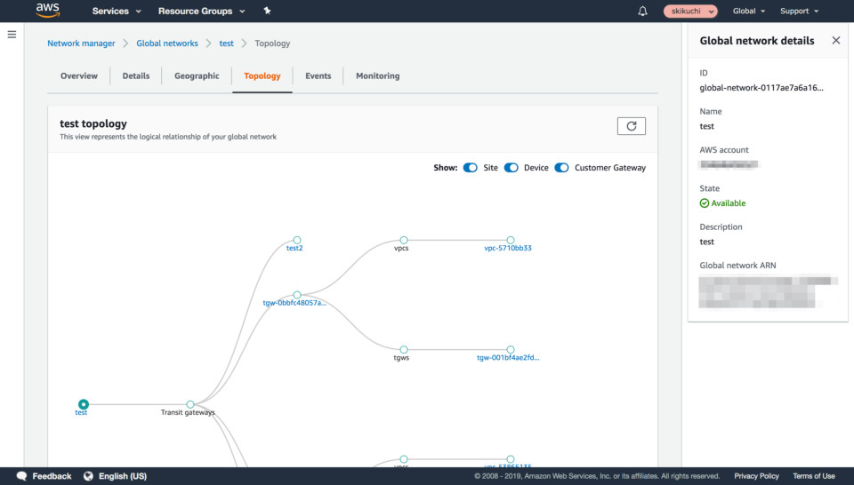 [新サービス] グローバルなネットワーク構成が一目瞭然！AWS Transit Gateway Network Manager を使ってみた #reinvent | DevelopersIO