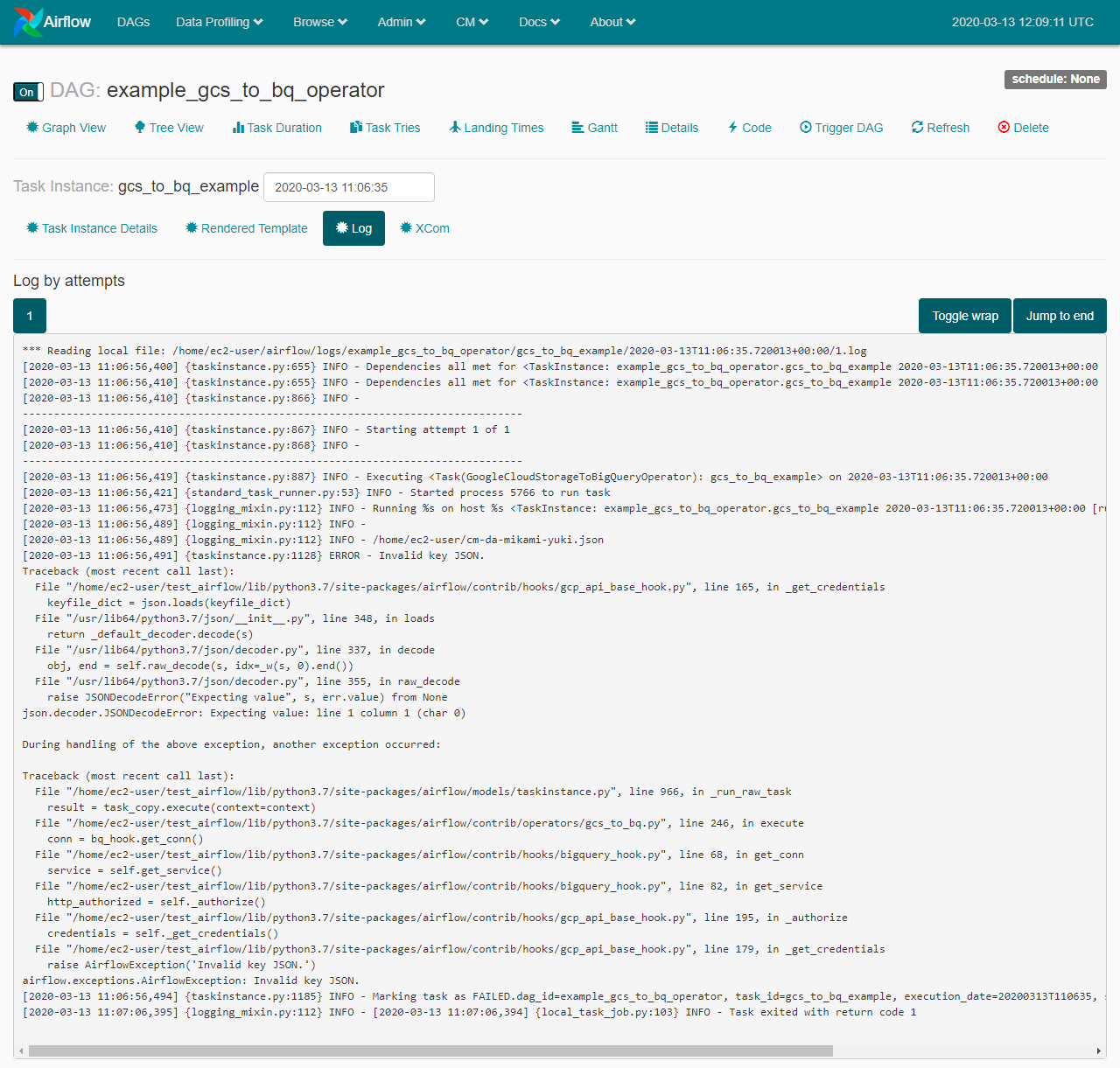 Airflow で GCS のデータを BigQuery にロードしてみた | DevelopersIO