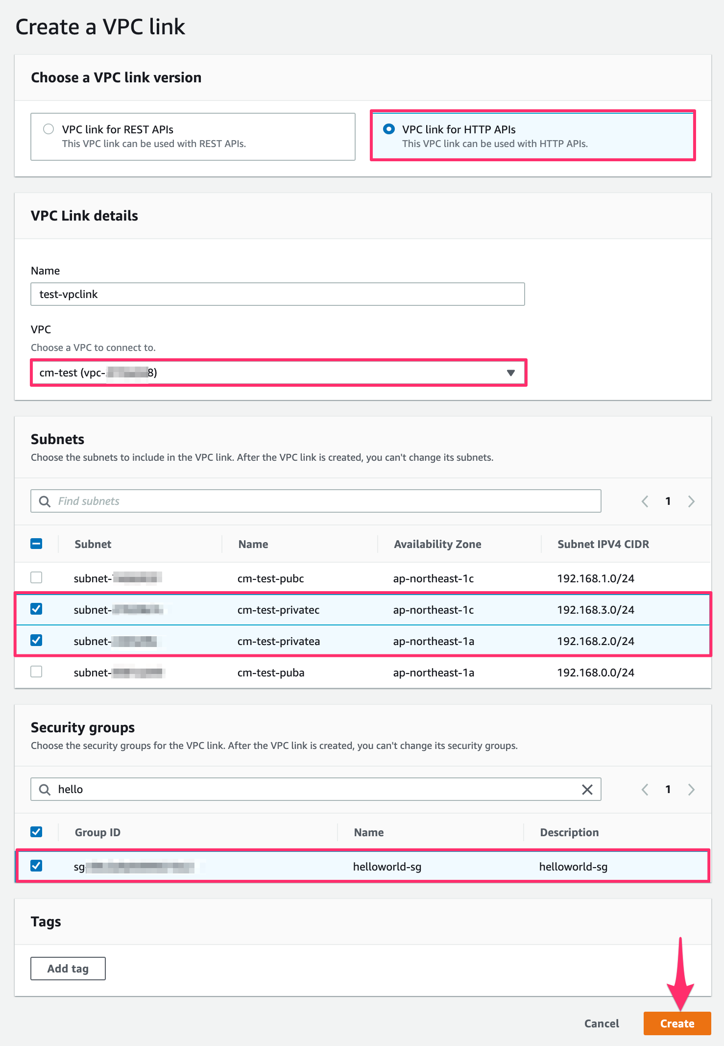 HTTP API のプライベート統合でプライベートサブネット内の Fargate API をコールする | DevelopersIO