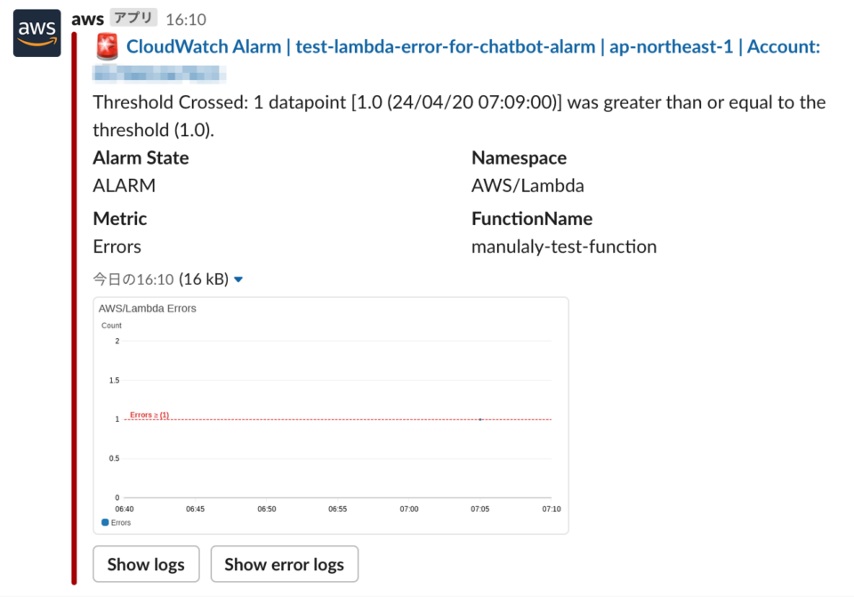 CloudFormation で AWS Chatbot と CloudWatch Alarm を定義してSlackにアラート通知してみた | DevelopersIO