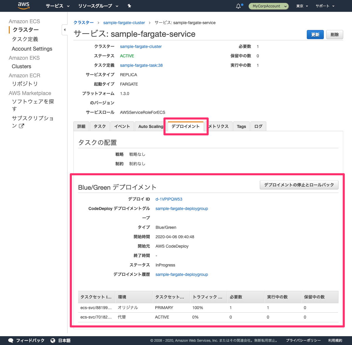 CloudFormationとAWS CLIでFargateのBlue/Green Deployment環境を構築する #Fargate | DevelopersIO