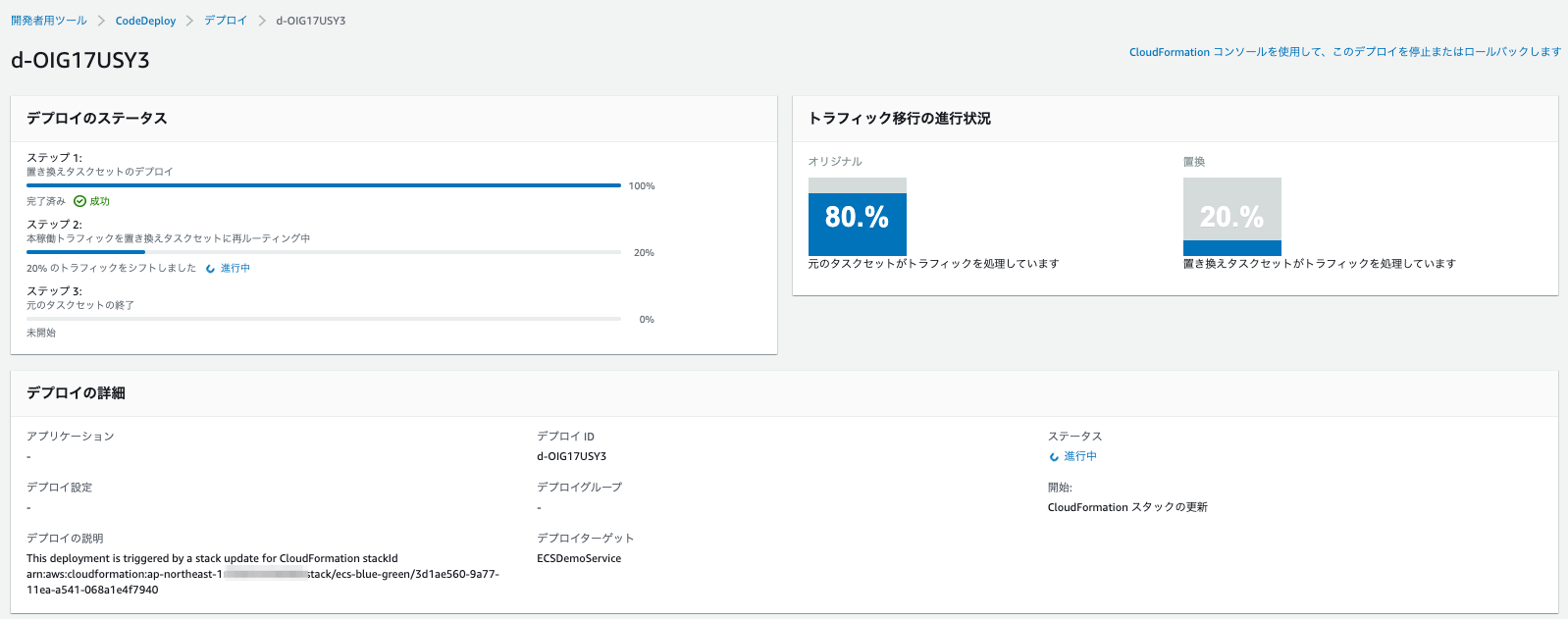 ECSのBlue/Green(カナリアリリース)がCloudFormationでサポートされました！ | DevelopersIO