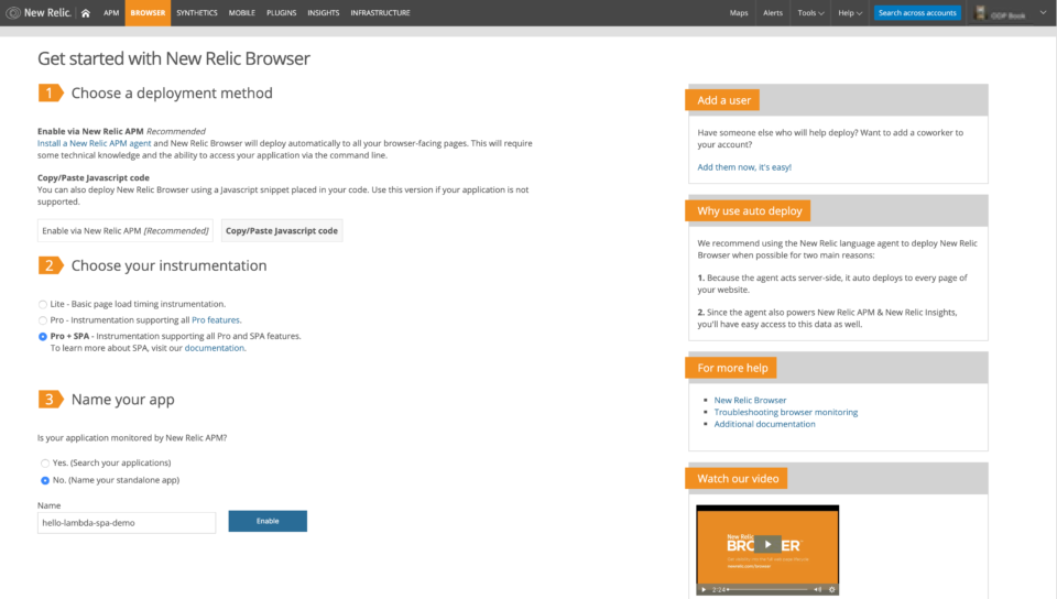 静的WebサイトからLambdaを実行する様子をNew Relicの分散トレーシングで計測してみた | DevelopersIO