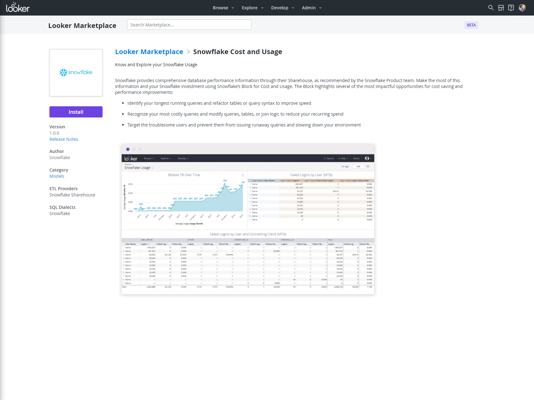 Lookerを使ってSnowflakeの使用状況を2分で可視化する | DevelopersIO