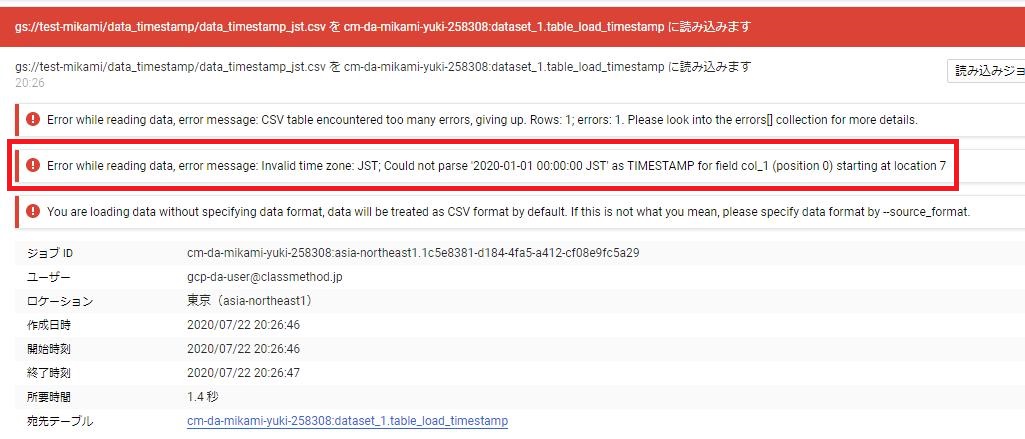 BigQuery に日時データをロードする場合のタイムゾーンとフォーマットについて確認してみた | DevelopersIO
