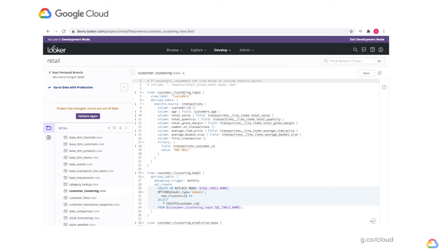 [レポート]Technical Deep Dive on Looker — The Enterprise BI Solution for Google Cloud # ...