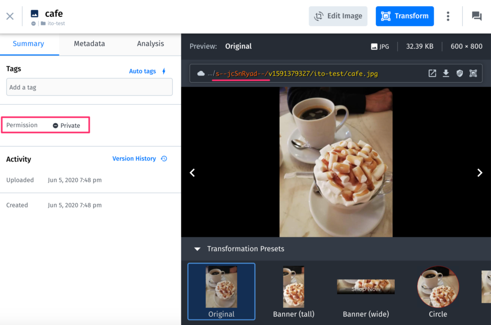 Cloudinary におけるアクセス制限の設定方法と署名付きURL | DevelopersIO