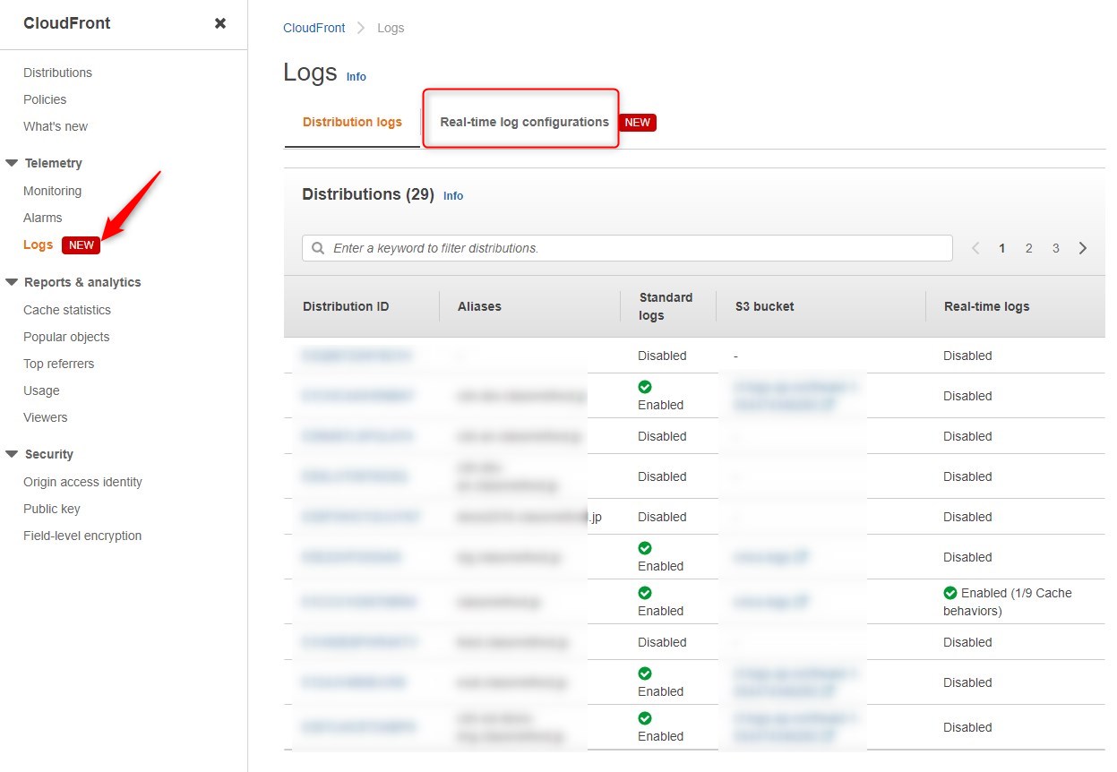リアルタイムログ出力をサポートしたCloudFrontを試してみた | DevelopersIO