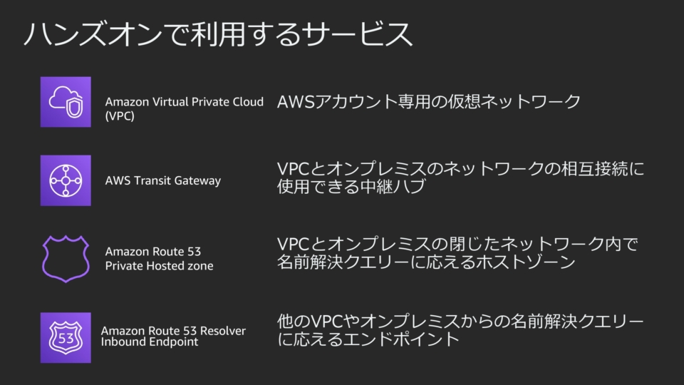 【レポート】名前解決はひとつの VPC にまとめよう（R53 resolver＆Transit Gateway） #AWSSummit ...