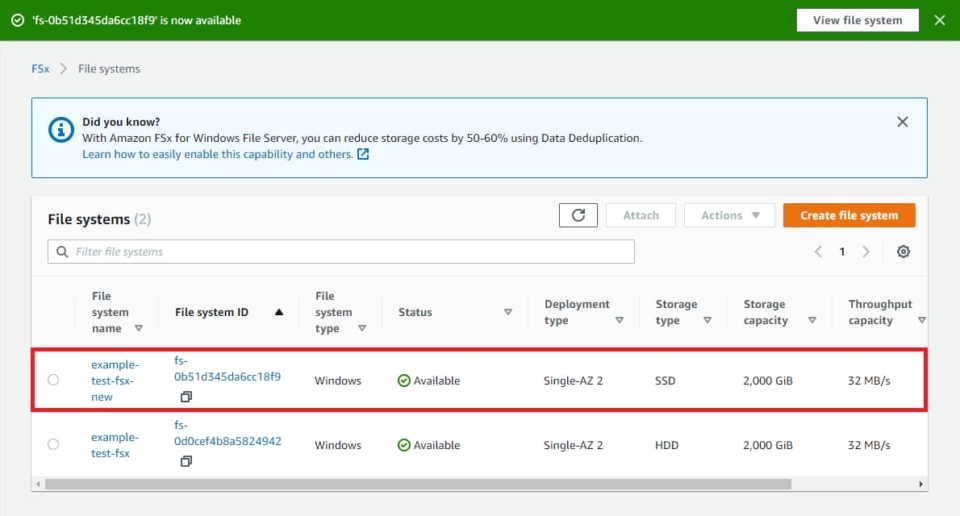 FSx for Windows File Serverのストレージタイプ (SSD/HDD) を変更する | DevelopersIO
