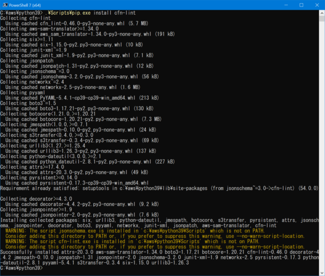 Windowsでcloudformationのlinter Cfn Python Lint を気軽に扱う方法 Developersio