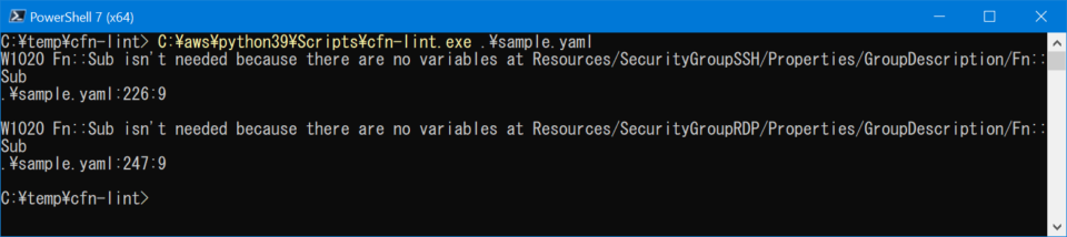 WindowsでCloudFormationのLinter cfn-python-lint を気軽に扱う方法 | DevelopersIO