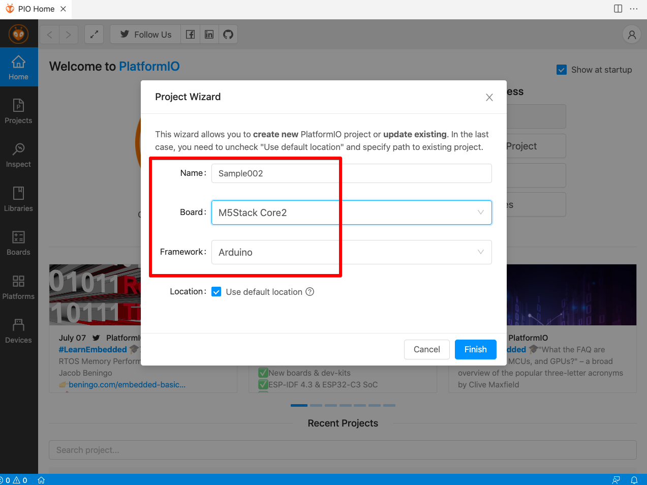 [M5Stack Core2 for AWS] PlatformIO を使用して、ArduinoでHello Worldしてみました | DevelopersIO