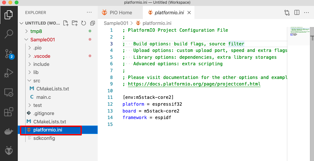 Visual Studio Code + PlatformIO 環境で M5Stack Core2 for AWS でHello Worldしてみました | DevelopersIO