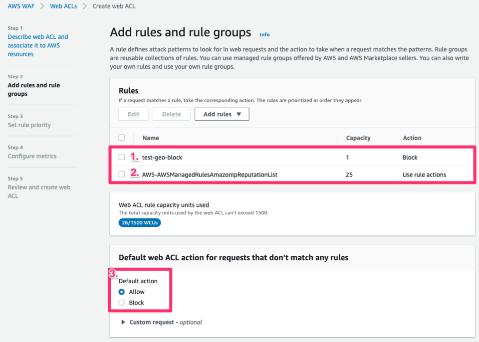 AWS WAFの管理ルールと独自ルールを組み合わせたルールの作成方法を教えてください | DevelopersIO