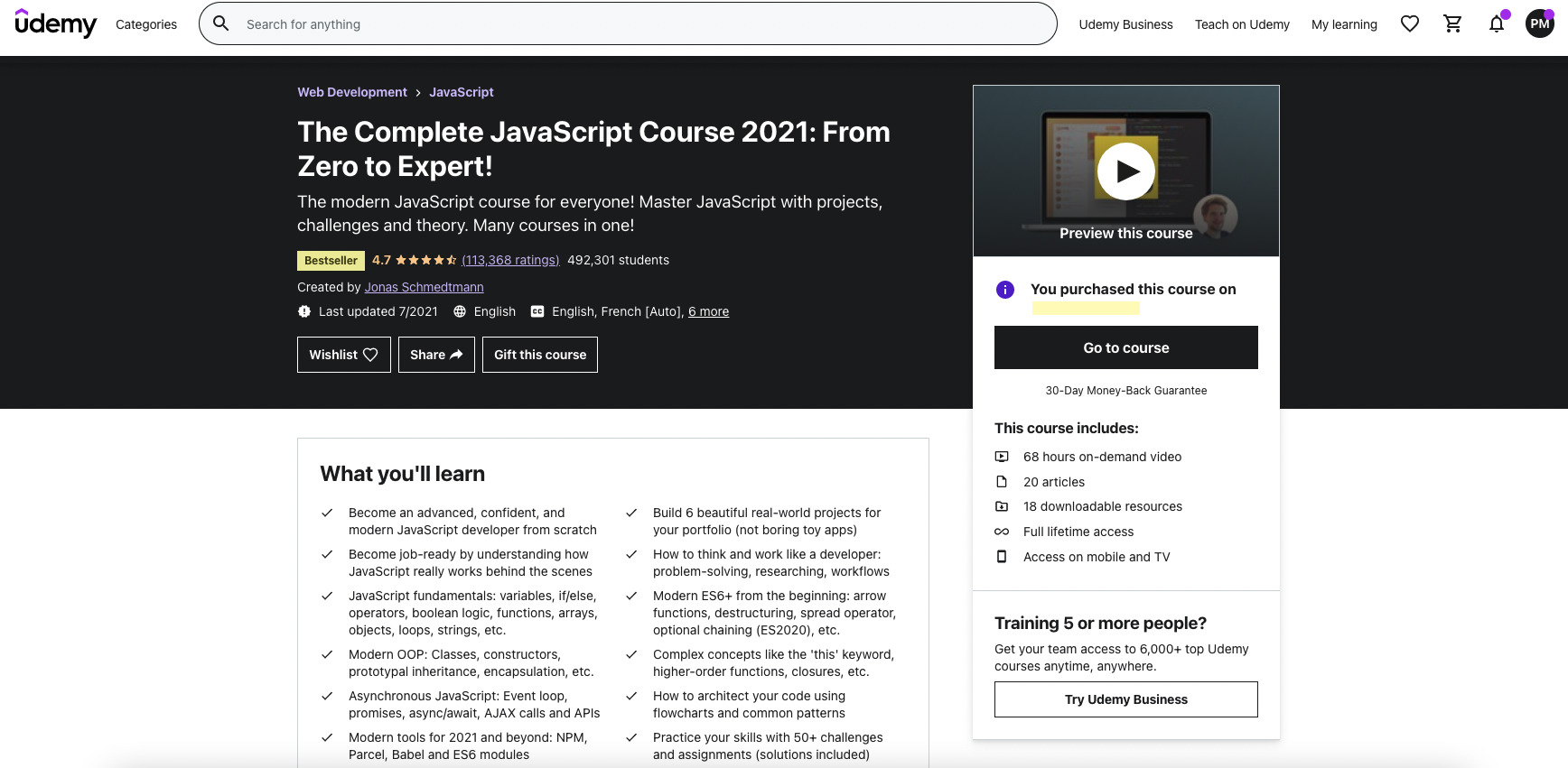 Review: คอร์สเรียนออนไลน์ JavaScript สำหรับ Beginner ที่ฮิตที่สุดใน ...