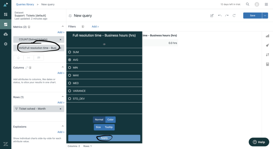 Zendesk Explore 1ヶ月で解決したチケットと完全解決のQueryについて | DevelopersIO
