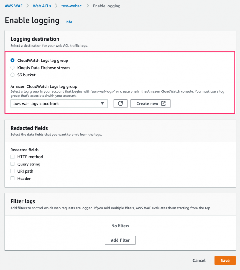 [アップデート] AWS WAFのログを直接CloudWatch LogsおよびS3に出力可能になりました | DevelopersIO